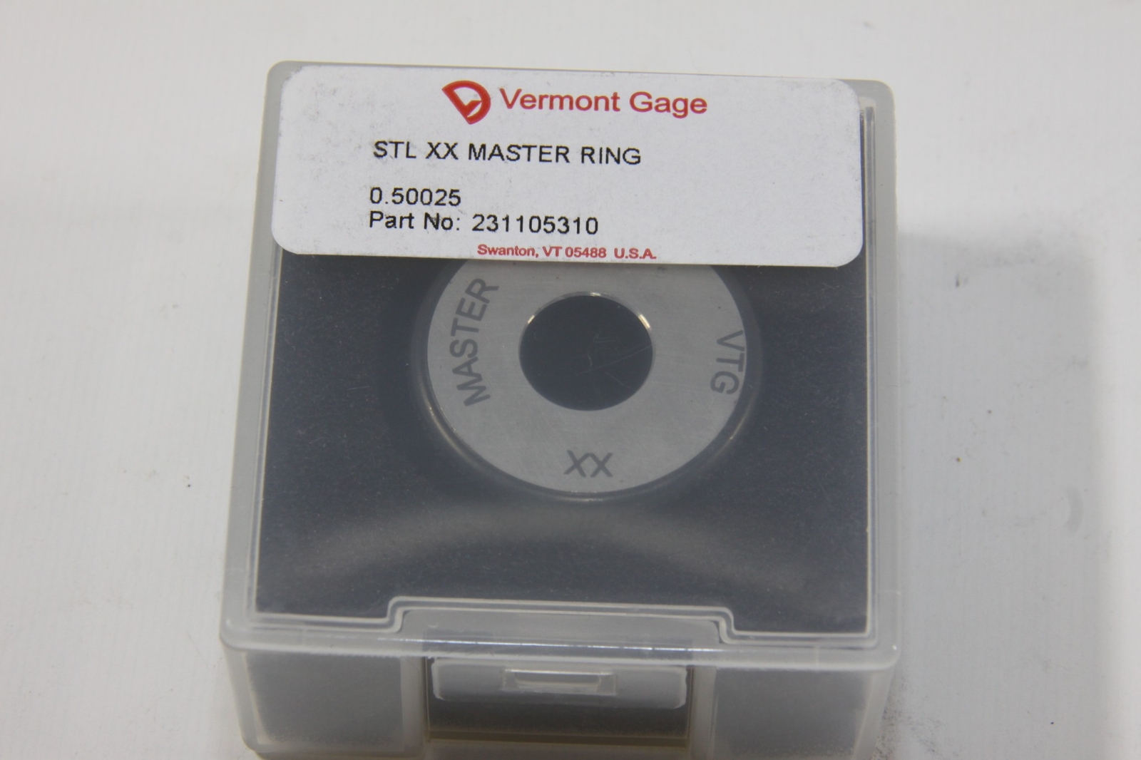 VERMONT GAGE MASTER RING GAGE STEEL XX .50025 PN 231105310 | eBay