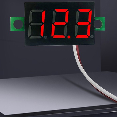 2 Wires DC Voltage Display DC 2.5V-40V 0.28 Inch LED Screen Meter (Red ...