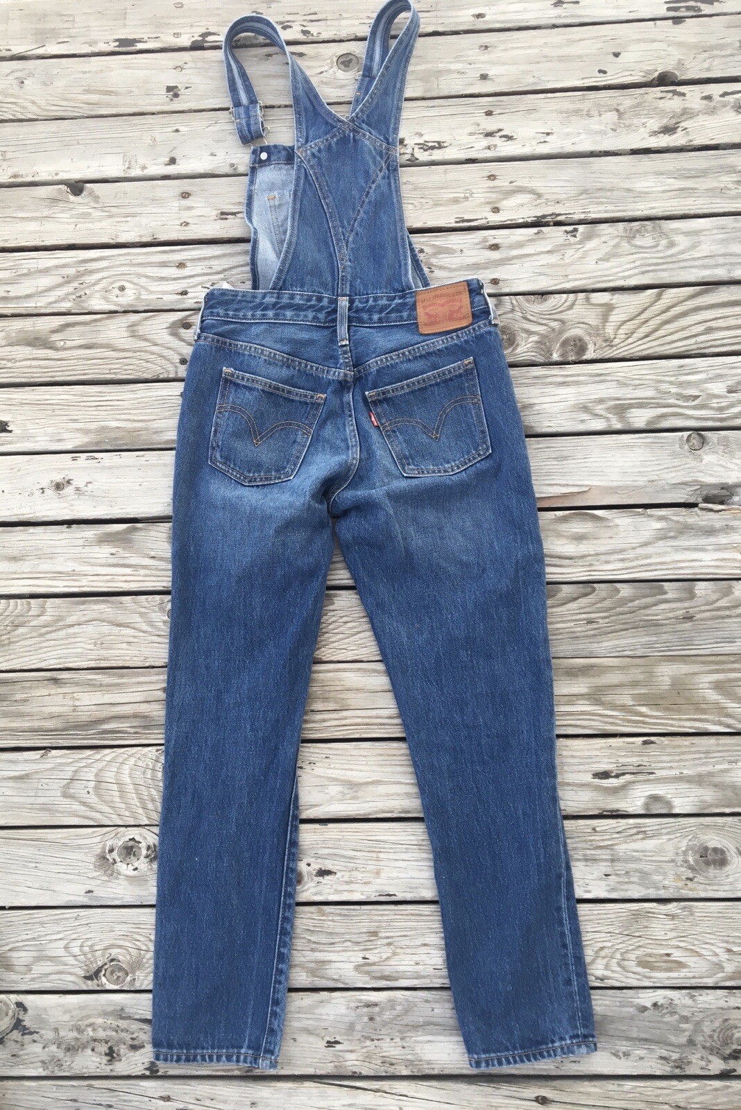 Levis Blue Utility Bib Overalls Slim Taper Fit Size S… - Gem