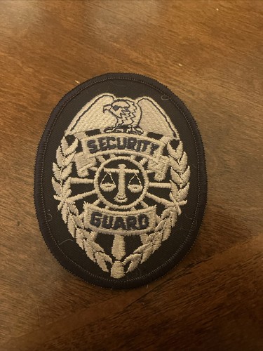 "SECURITY GUARD" Badge Patch ~ Navy Blue & Grey