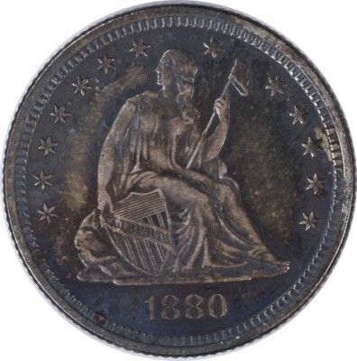 1880 Liberty Seated Quarter AU Uncertified #215 | eBay