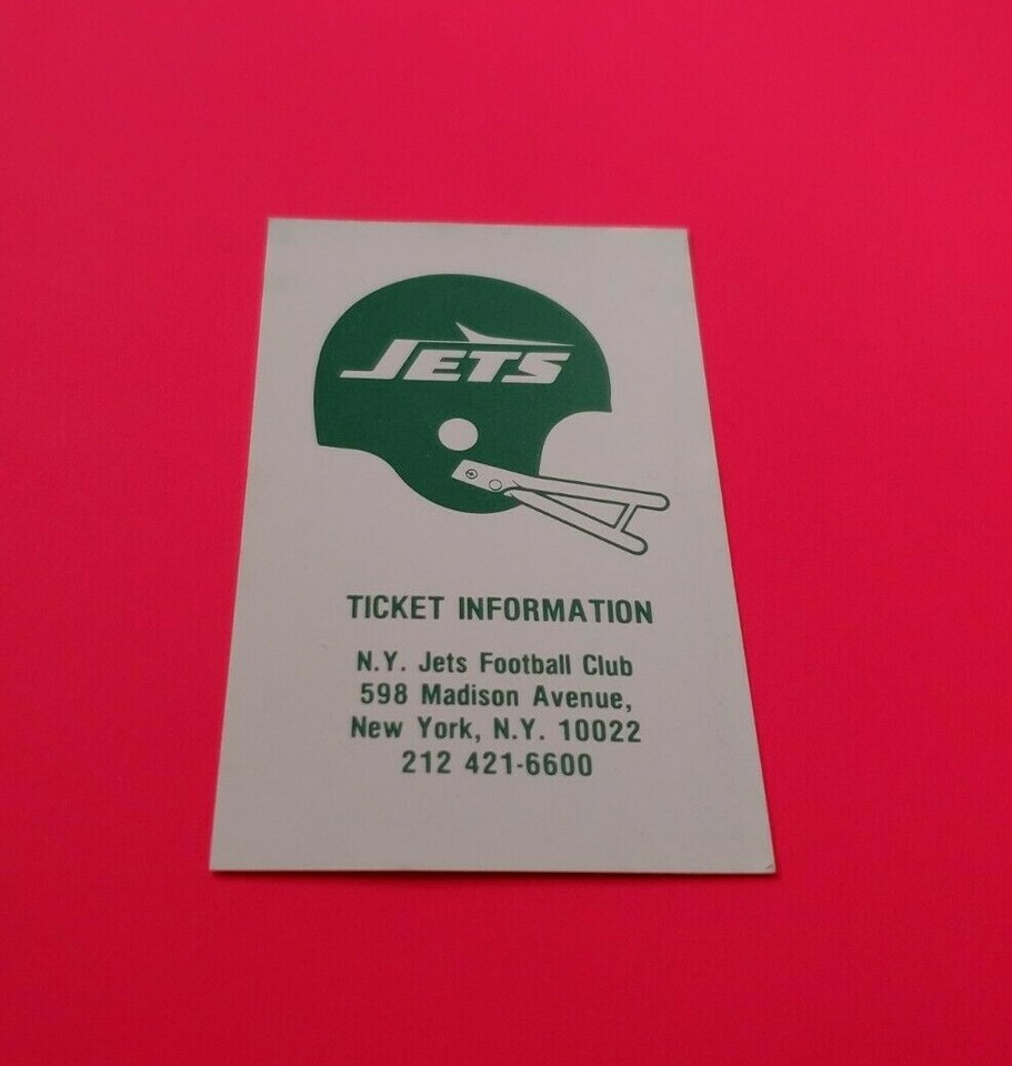 1983 NFL New York Jets Pocket Schedule Card | eBay