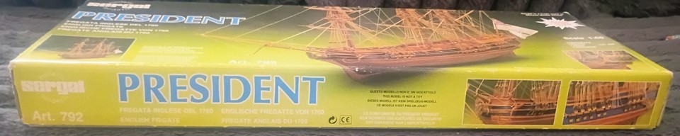 Sergal English Frigate President 1:60 Wooden Ship Model Kit **Brand New ...