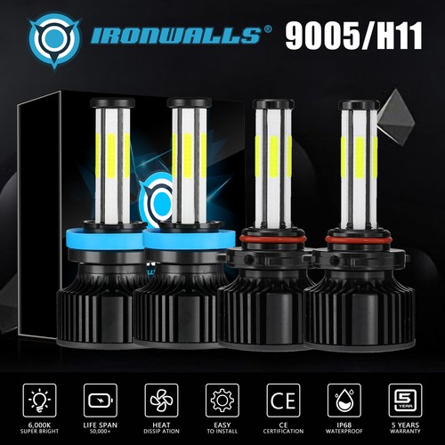 6 Sizes LED Globes 9005/H11 Headlight Bulbs For Toyota Corolla ZRE172 ...