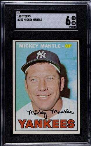 1967 topps baseball #150 Mickey Mantle New York Yankees EX/NM SGC 6 | eBay
