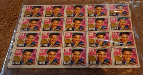 Elvis Presley Rock & Roll Singer Stamps Sheet of 40- 29 Cent Stamps ...