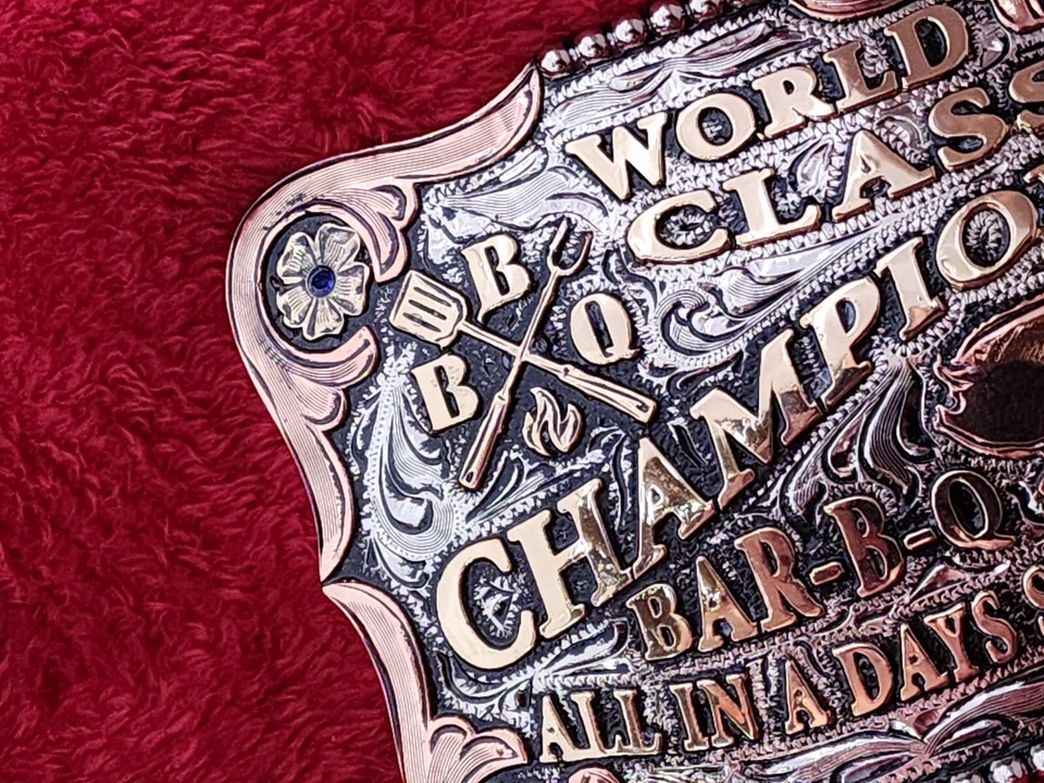 PITMASTER "WORLD CLASS"CHAMPION TROPHY BAR-B-Q BELT BUCKLE☆COOKOFF☆RARE ...