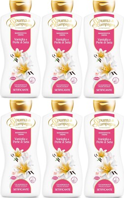 6 SPUMA DI SCIAMPAGNA BAGNODOCCIA CREMA SETIFICANTE VANIGLIA PERLE DI ...