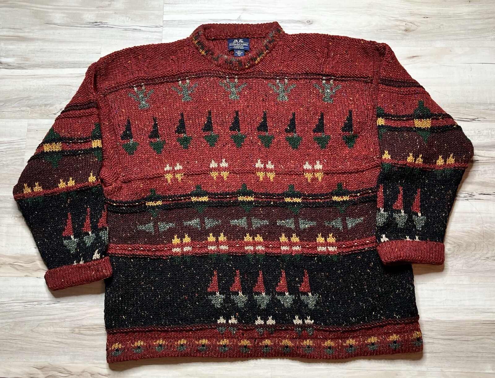 Vintage Willis & Geiger Outfitters Mens Sweater XL Ch… - Gem