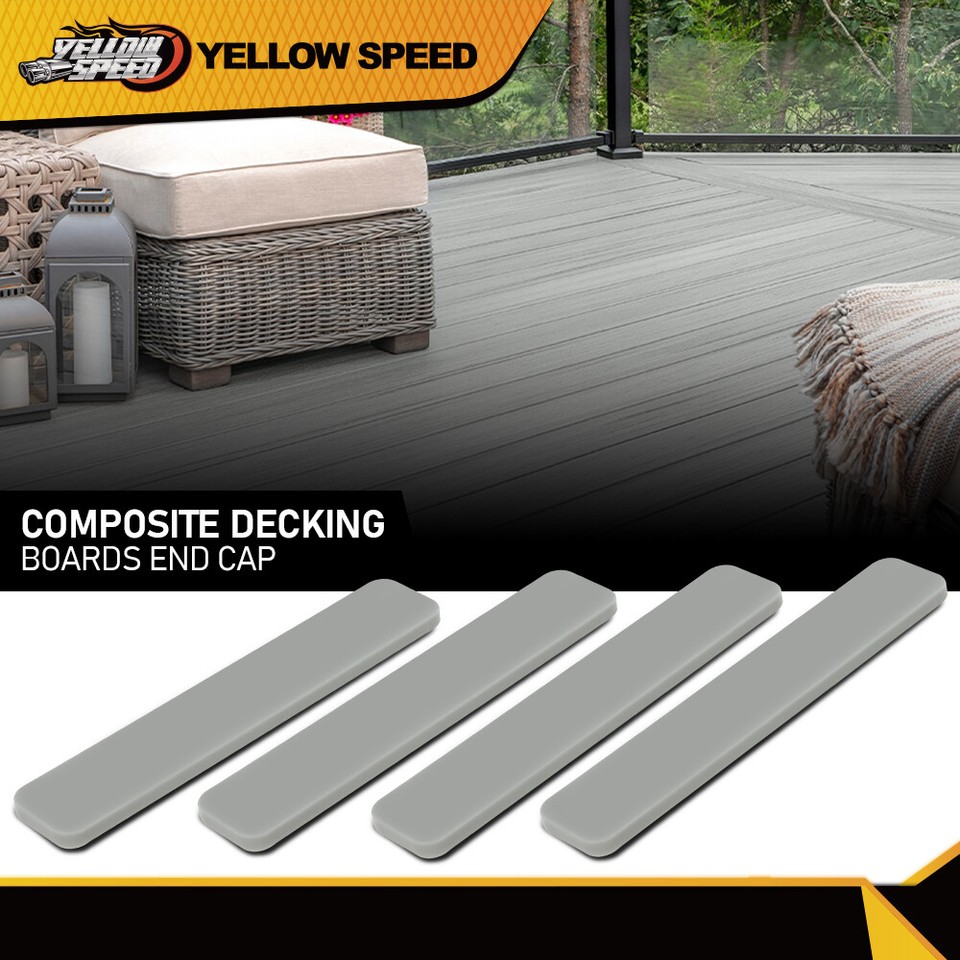 Rectangular Plastic Decking boards End Cap ABS (4 pcs) 5.5” Fit For ...
