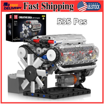 For Adults V8 Combustion Engine Model Building Kits Internal DIY Hobby ...