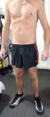 PENRITH PANTHERS STYLE SHINY RUGBY LEAGUE FOOTY SHORTS - SMALL - 38 ...