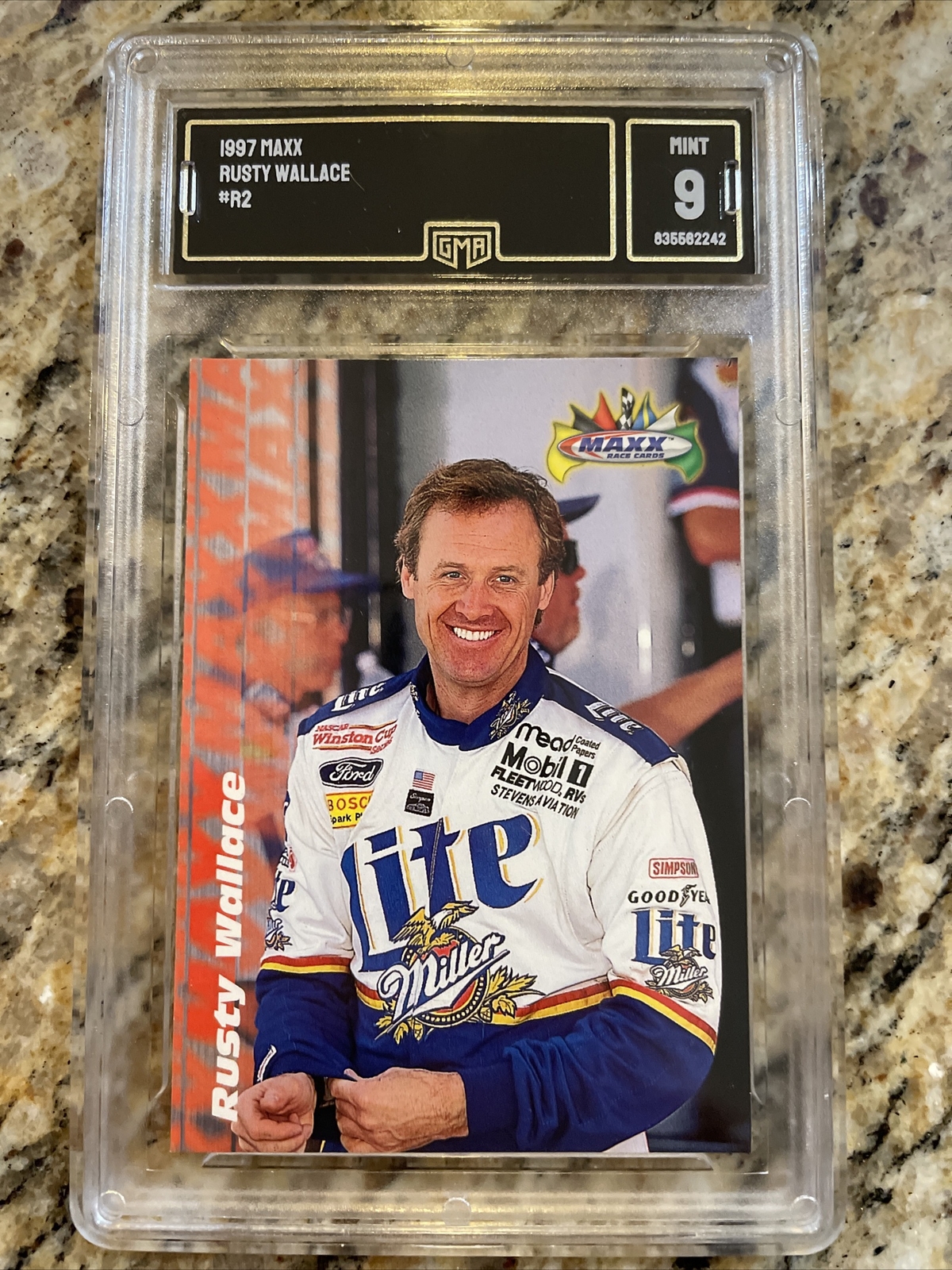 1997 MAXX Race Cards Rusty Wallace #R2 Nascar "PROMO" Race Racing GMA 9 ...