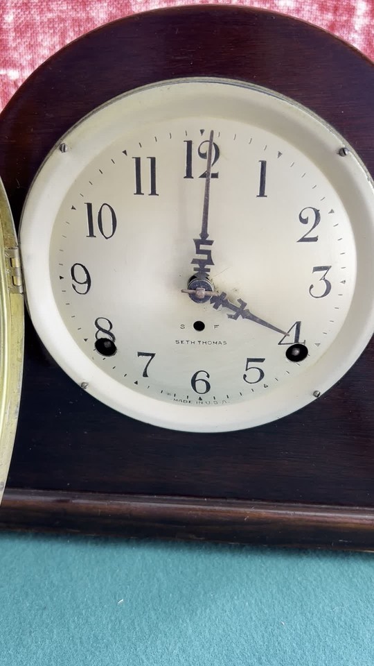 Vintage Seth Thomas 89 Camel Back Mantle Clock Unique “S” and “T” Hands ...