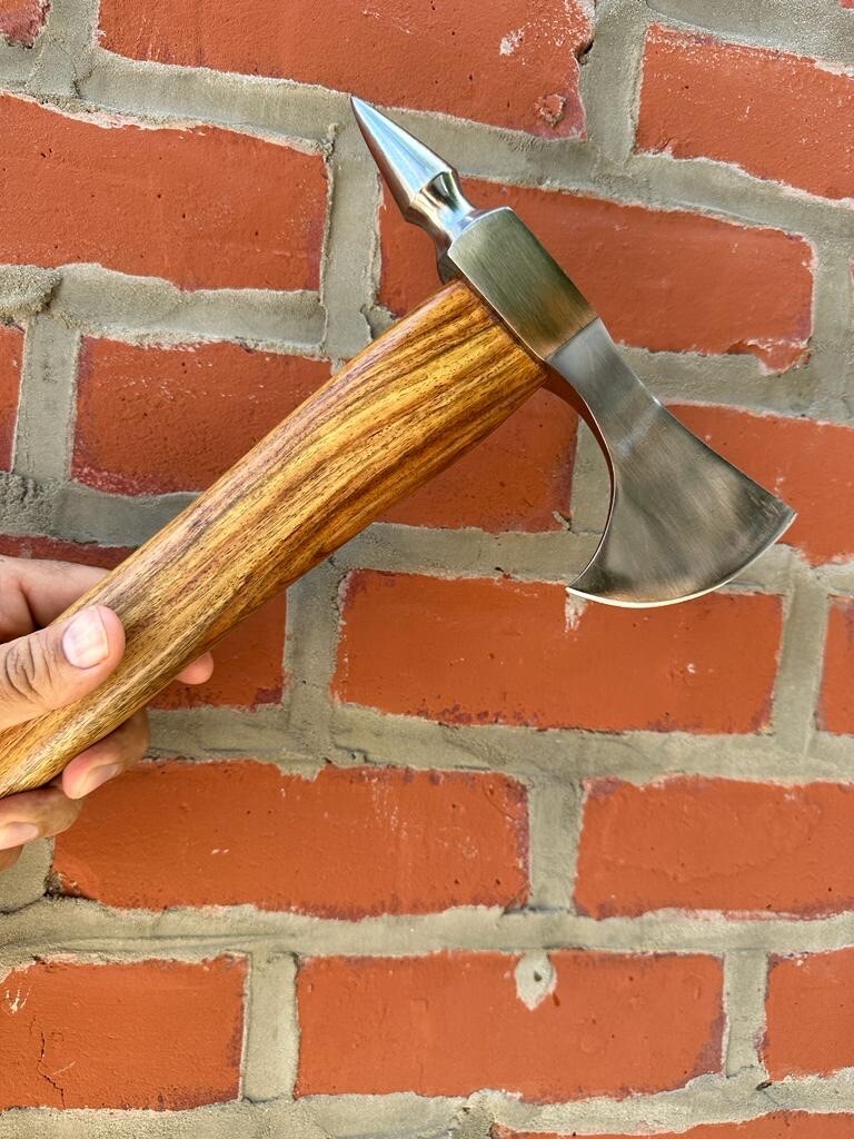 High Polish Carbon Steel TOMAHAWK HATCHET AXE INTEGRAL Spike Head ...