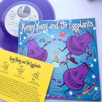 KENNY YOUNG & EGGPLANTS indie rock purple VINYL PS 45 EDDIE'S APARTMENT ...