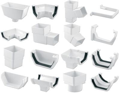 Free Flow White Square Gutter Fittings and Pipe Fittings | Freeflow ...