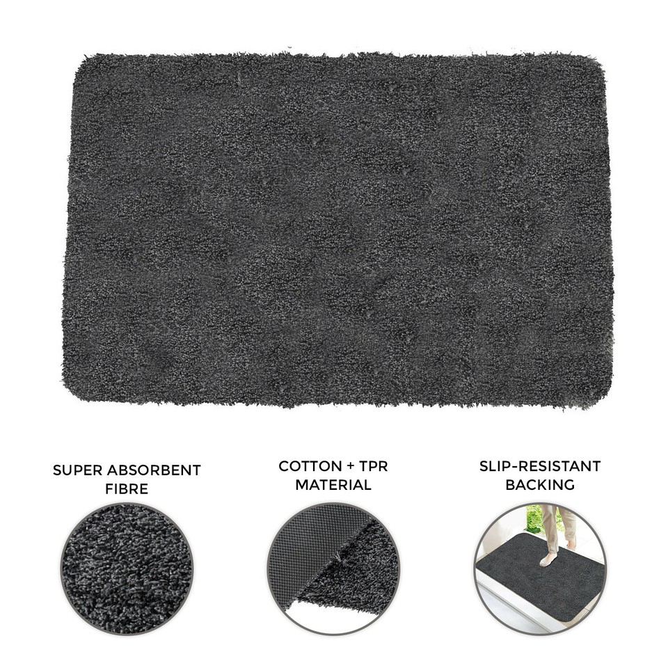 Super Absorbent Doormat Magic Step Door Mat Microfibre Washable Indoor ...