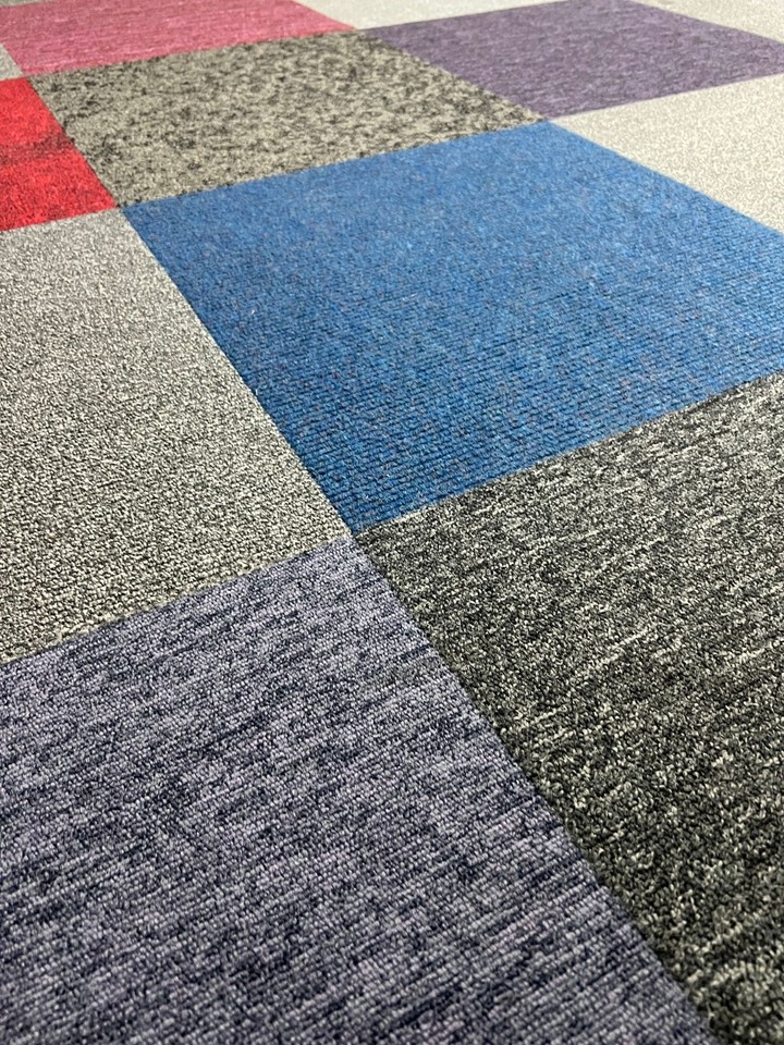 20 x Random Colours Carpet Tiles 5m2 Heavy Duty Commercial Premium ...