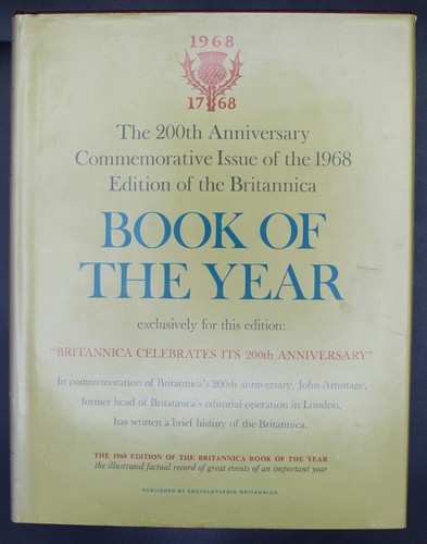Encyclopedia Britannica Book Of The Year 1968 History Events from 1967 ...