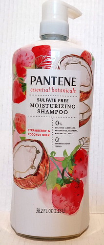 Pantene Essential Botanicals Strawberry & Coconut Moisturizing Shampoo ...
