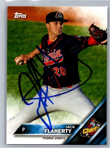 2015 Topps Pro Debut #59 Jack Flaherty AUTOGRAPHED/Signed Peoria Chiefs ...