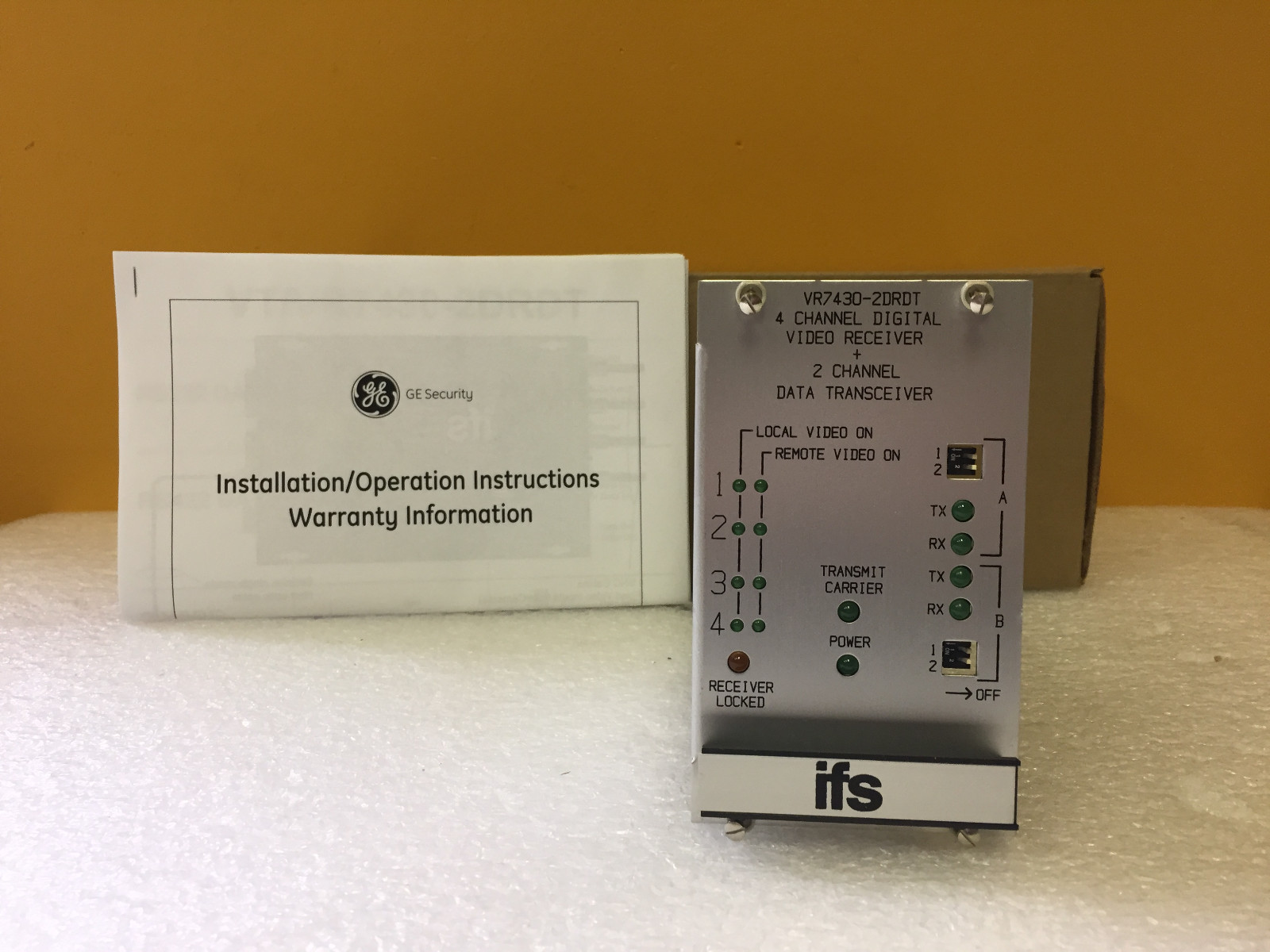 GE / Interlogix IFS VR7430-2DRT-R3 4 CH, Video Receiver / Data ...