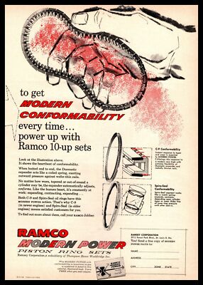 1959 Ramco St Louis Missouri Modern Power Piston Ring 10-Up Set Vintage ...