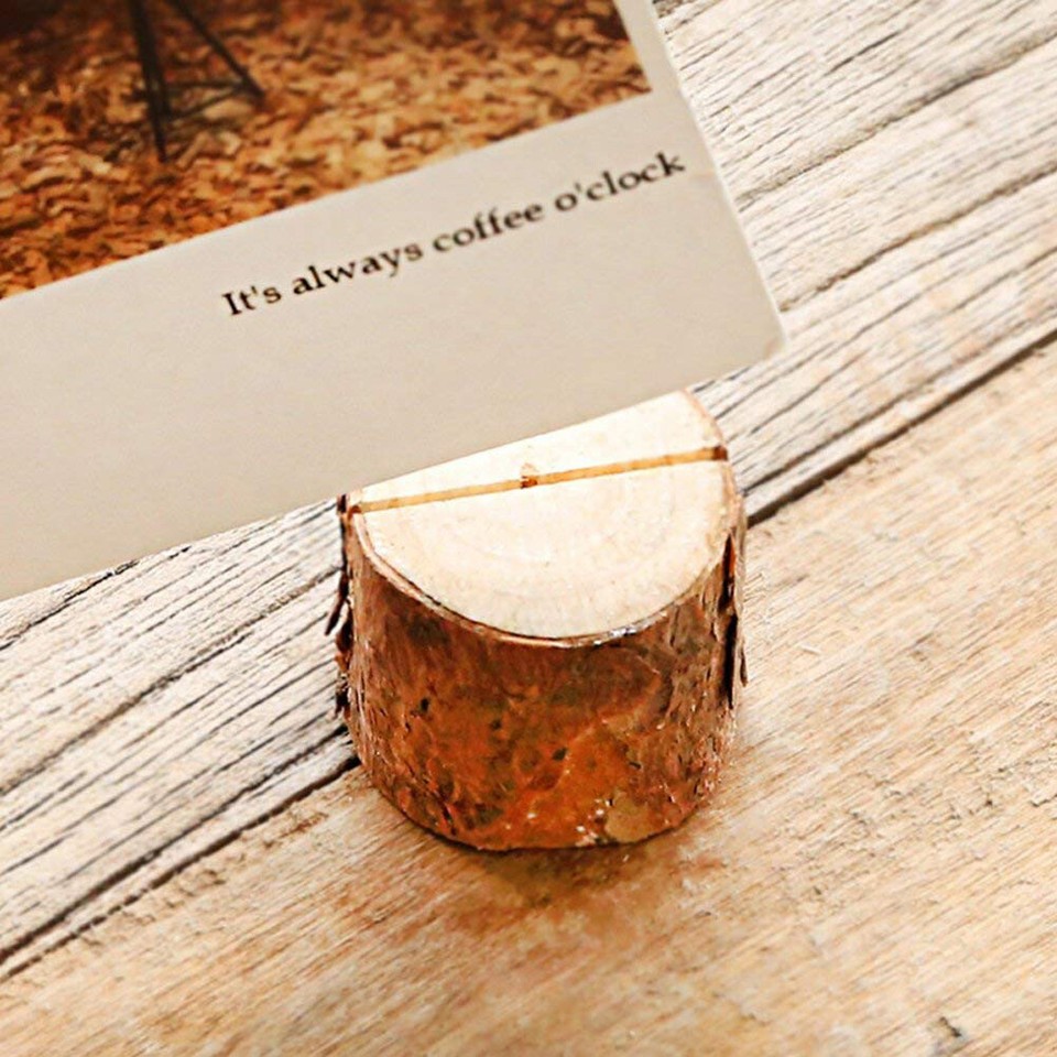 Wooden Table Name Place Card Holder Rustic Wedding Christmas Party ...