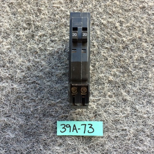 Square D QOT2020 QO2020 1 Pole Mini 20 Amp Tandem Dual Circuit Breaker ...