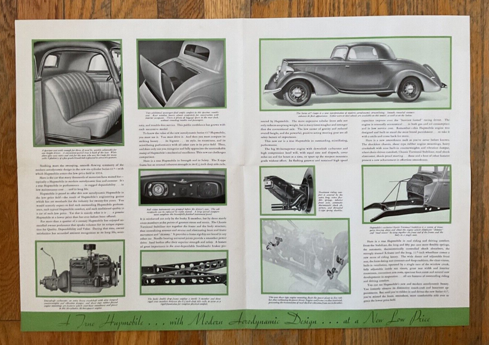 Vintage 1934 Hupmobile Series 417 Brochure - Automotive Ephemera | eBay