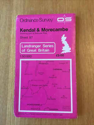 1980 Ordnance Survey Landranger Map 97 Kendal And Morecambe (incl ...