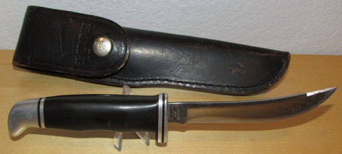 Vintage Buck 118 Fixed Blade Hunting Knife w/ Original Leather Sheath ...