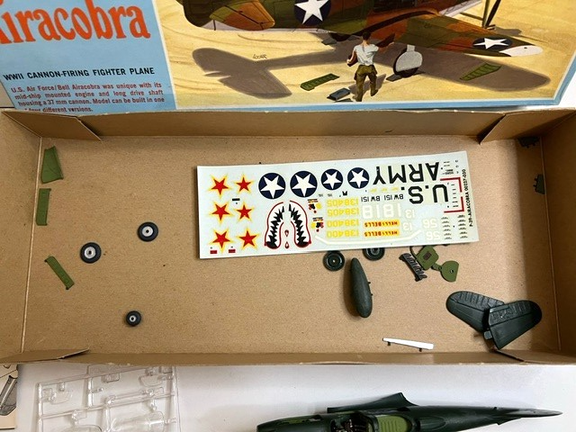#507 MONOGRAM P-39 AIRACOBRA 1:48 AIRPLANE MODEL KIT #PA227 PARTIALLY ASSEMBLED | eBay