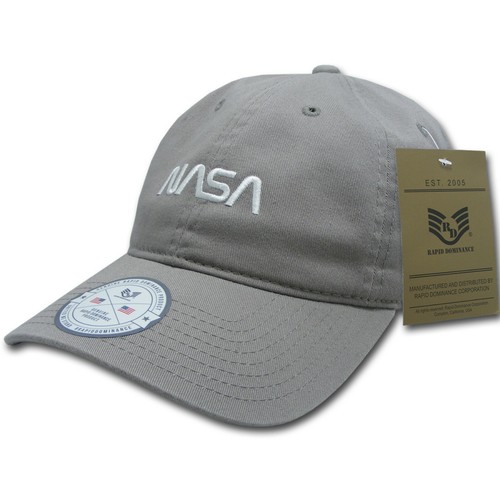 NASA Worm Insignia Polo Style Low Crown Space Cotton Baseball Cap Dad ...