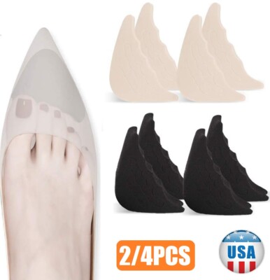 4× Soft Toe Inserts for Shoes Too Big Shoes Insert Foam Toe Filler ...