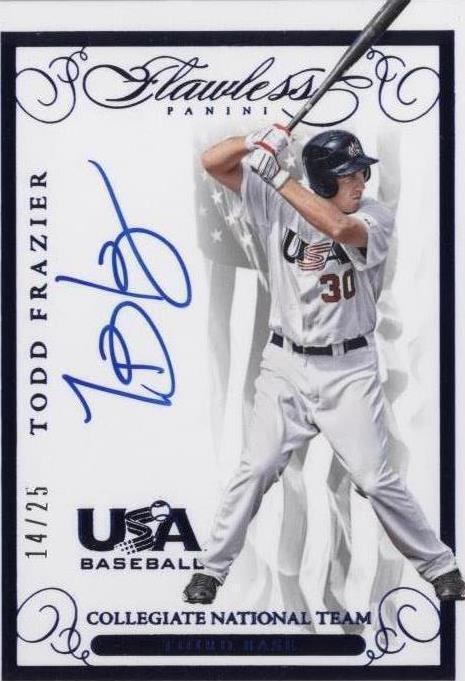 2016 Panini Flawless - USA Baseball Autographs Todd Frazier #RWB TF ...