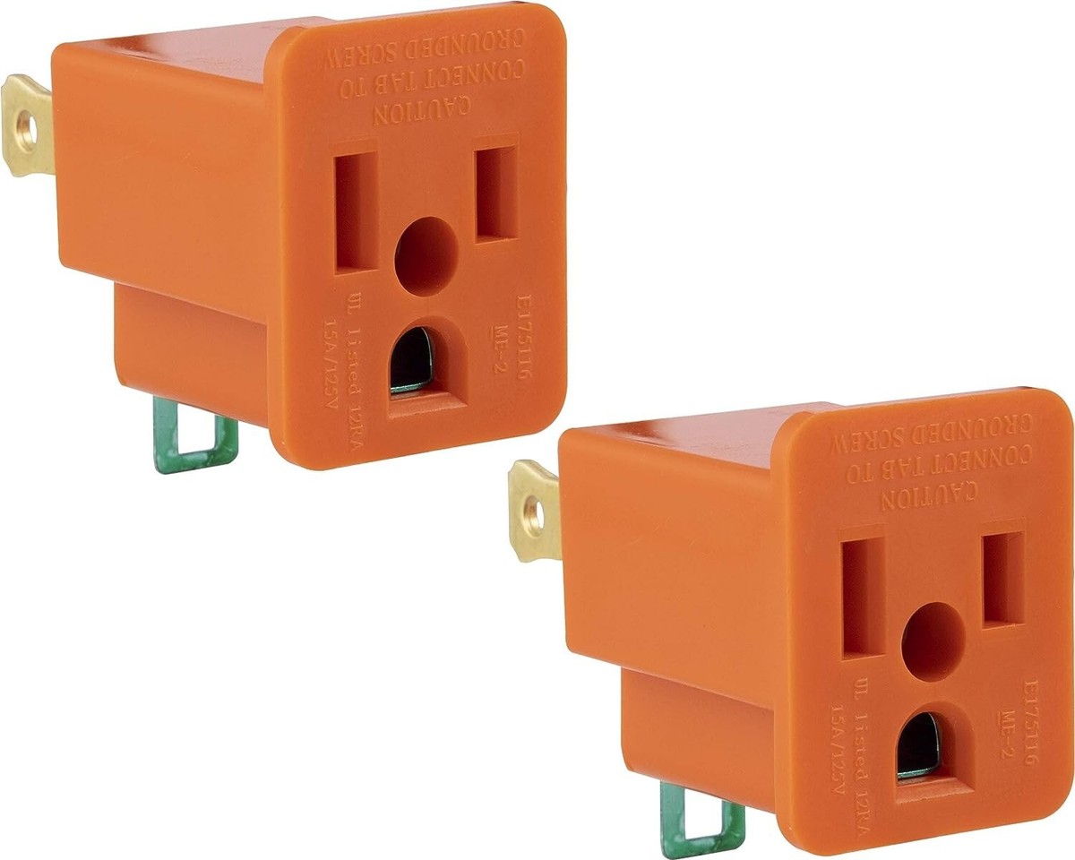 Receptacle Extender Tabs 2 Pack Multi Plug Outlet Extender, 3 Sided