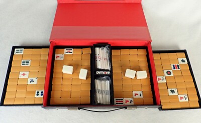 Mahjong 144 + 4 Piece Set, Bone & Bamboo, (Mah-Jong / Mah Jongg ...