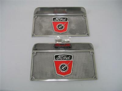 1953 - 1956 Ford F100 Pickup Truck Step Plates w/ Logo + BONUS Mounting ...