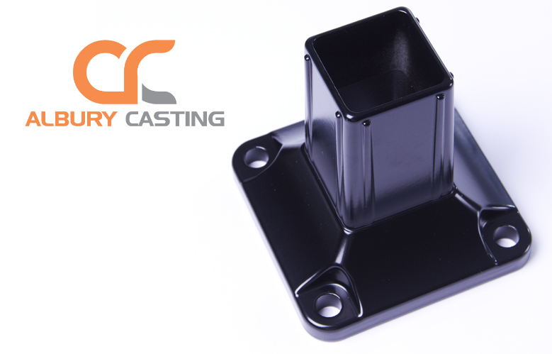 50x50 Aluminium 4 Hole Black Post Base | eBay