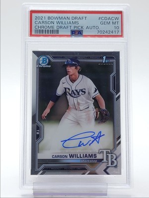 CARSON WILLIAMS 2021 BOWMAN CHROME DRAFT 1ST AUTOGRAPH AUTO PSA 10 ...