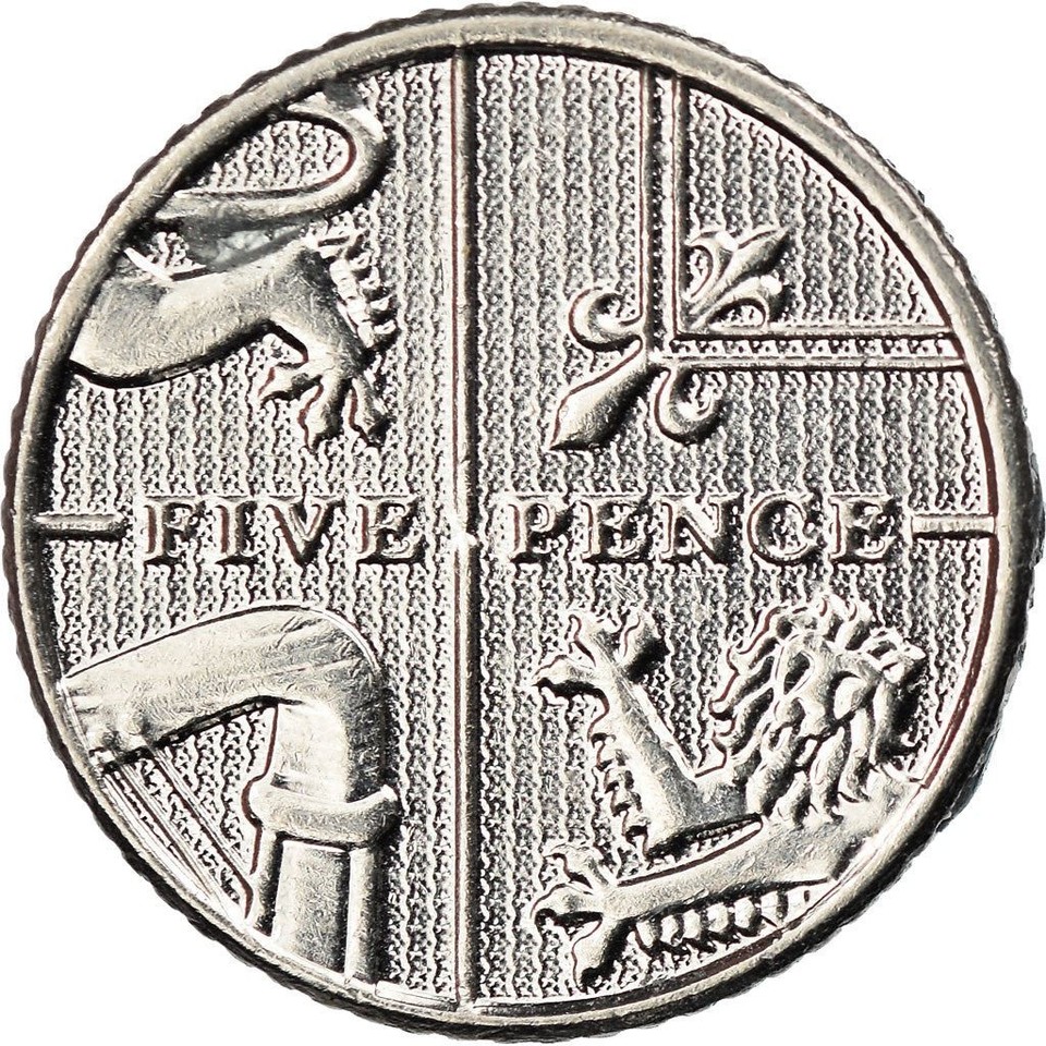 United Kingdom | 5 Pence Coin | Elizabeth II | Km:1334 | 2015 - 2022 | eBay