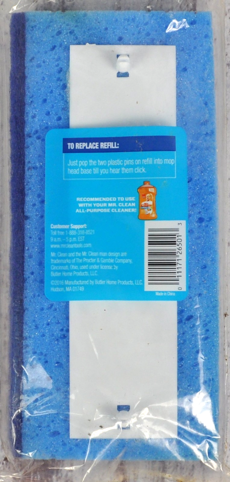Mr Clean SPONGE MOP W/ SCRUBBER REFILL 8.25" x 3.75" New | eBay