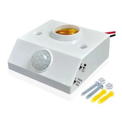 2PCS E27 Lampholder Socket with PIR Motion Sensing Lamp Holder ...