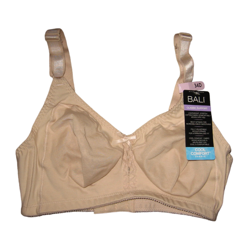 Bali Bra 34D Soft Taupe Classic Support Cool Comfort Fabric DF3036 New ...
