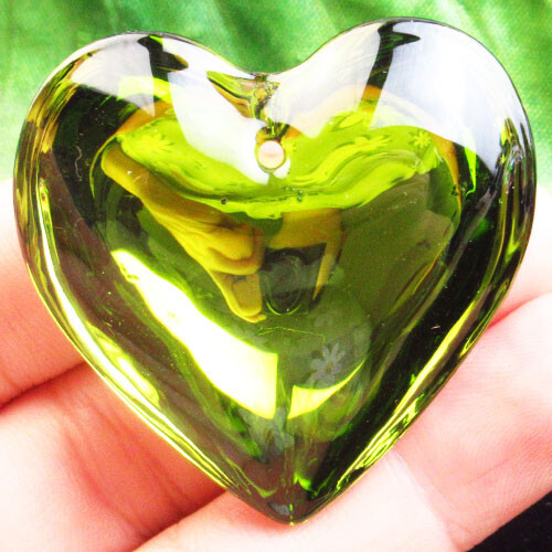 2Pcs Cyan Titanium crystal Heart Pendant Bead 43x43x16mm FS94263 | eBay