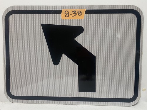 Authentic Traffic Road Street Highway Sign 45 Degree Left Arrow 21"X 15 ...