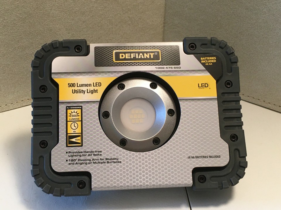 2 Defiant -Battery Operated Portable LED Utility & Emergency Lights ...