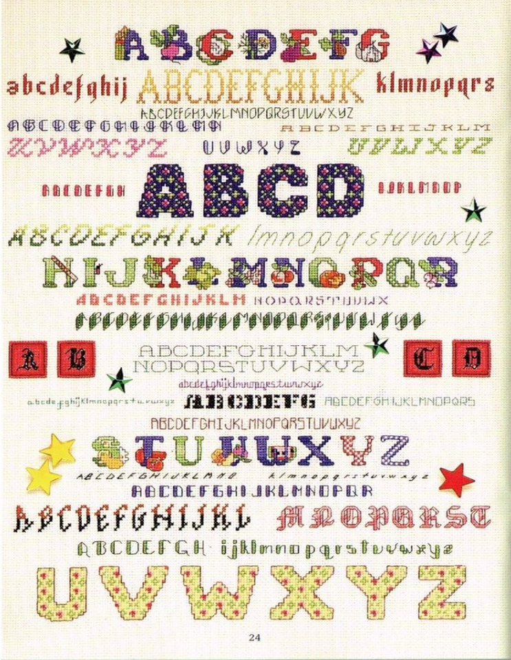 Ultimate Alphabet Book 100 Alphabets Designs Cross Stitch 1992 VTG ...